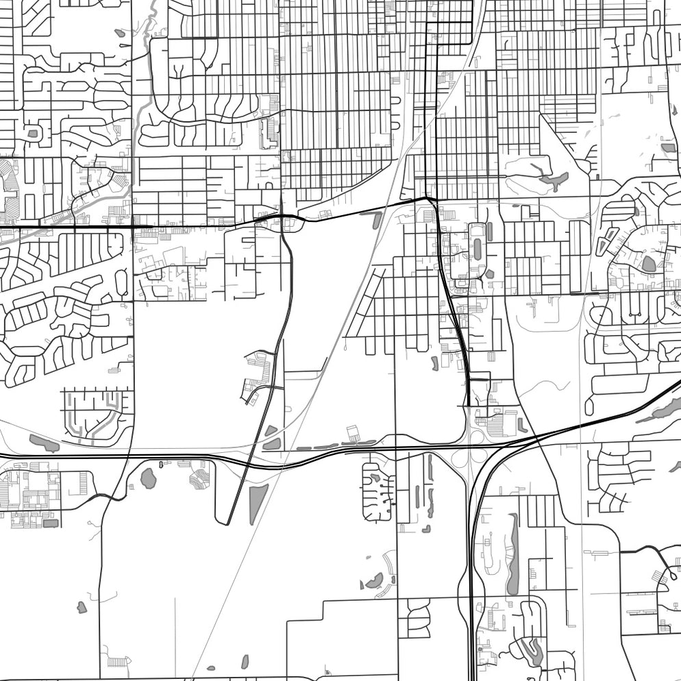 Springfield - Illinois Map Print in Classic — JACE Maps