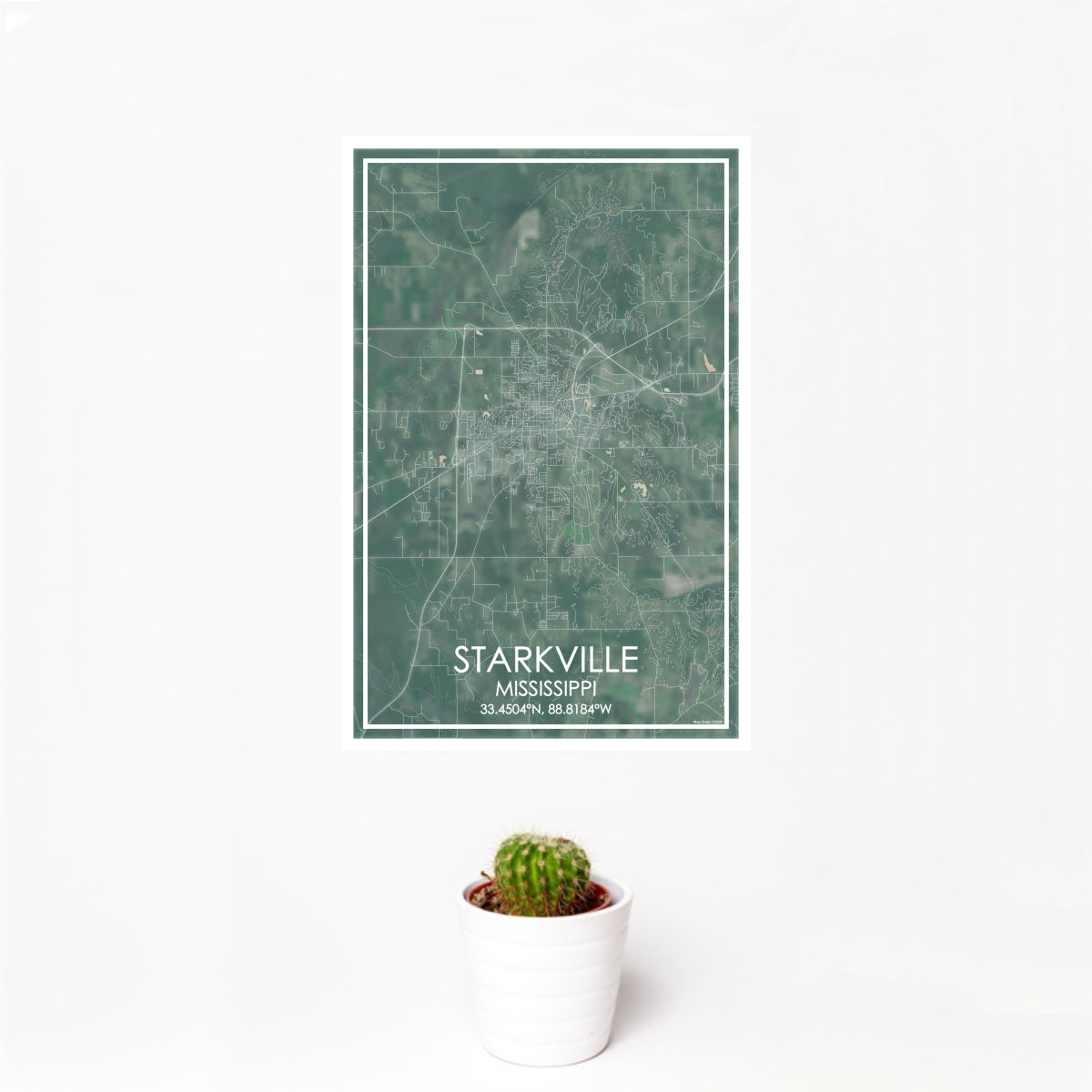 Starkville - Mississippi Map Print in Afternoon — JACE Maps
