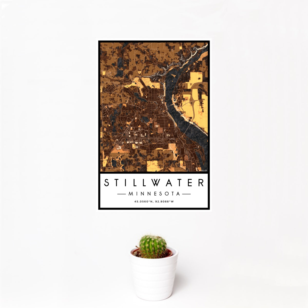 Stillwater - Minnesota Map Print in Ember — JACE Maps