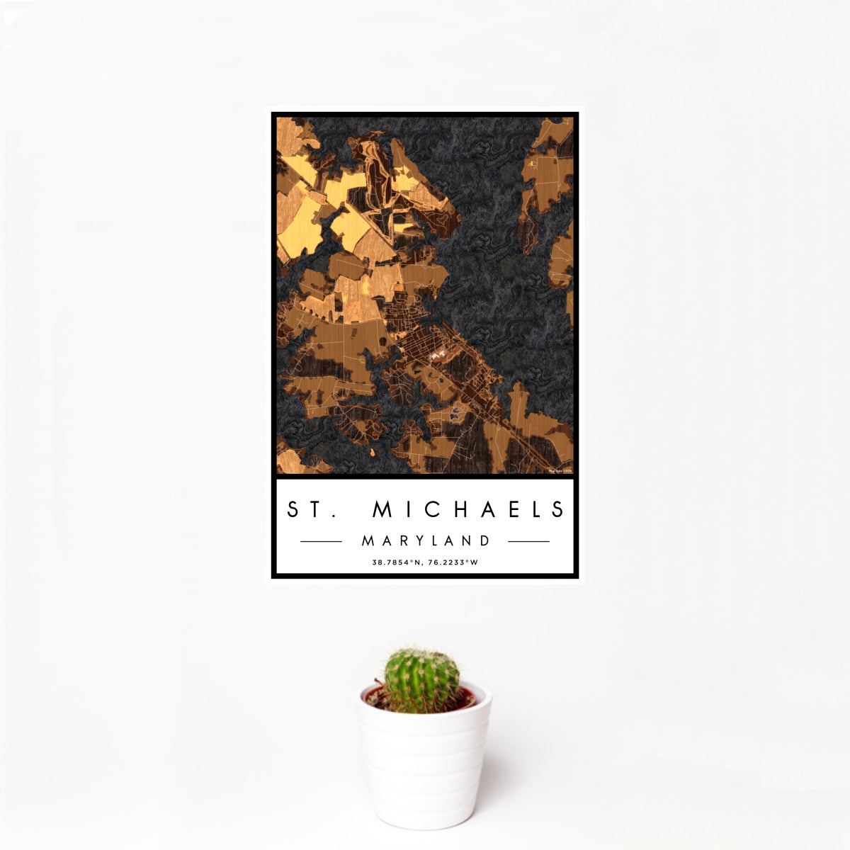 St. Michaels - Maryland Map Print in Ember — JACE Maps