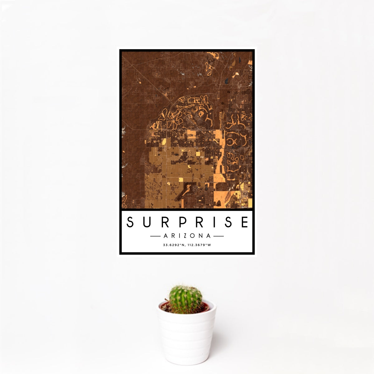 Surprise - Arizona Map Print in Ember — JACE Maps