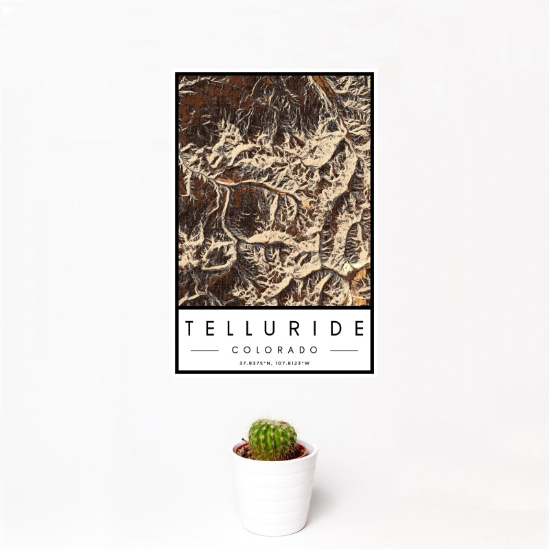 Telluride - Colorado Map Print in Ember — JACE Maps