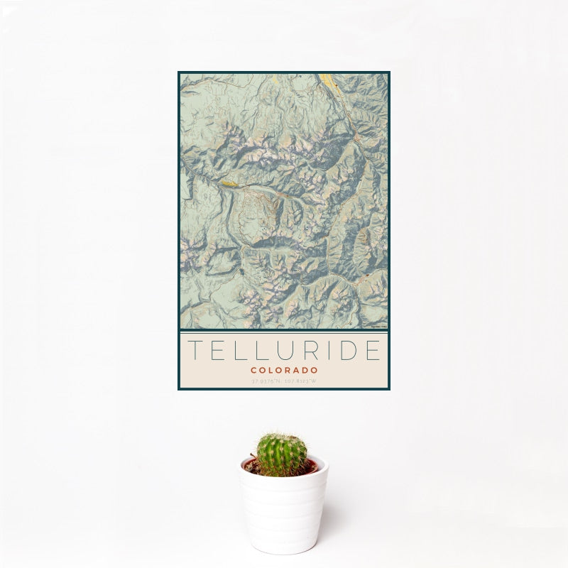 Telluride - Colorado Map Print in Woodblock — JACE Maps