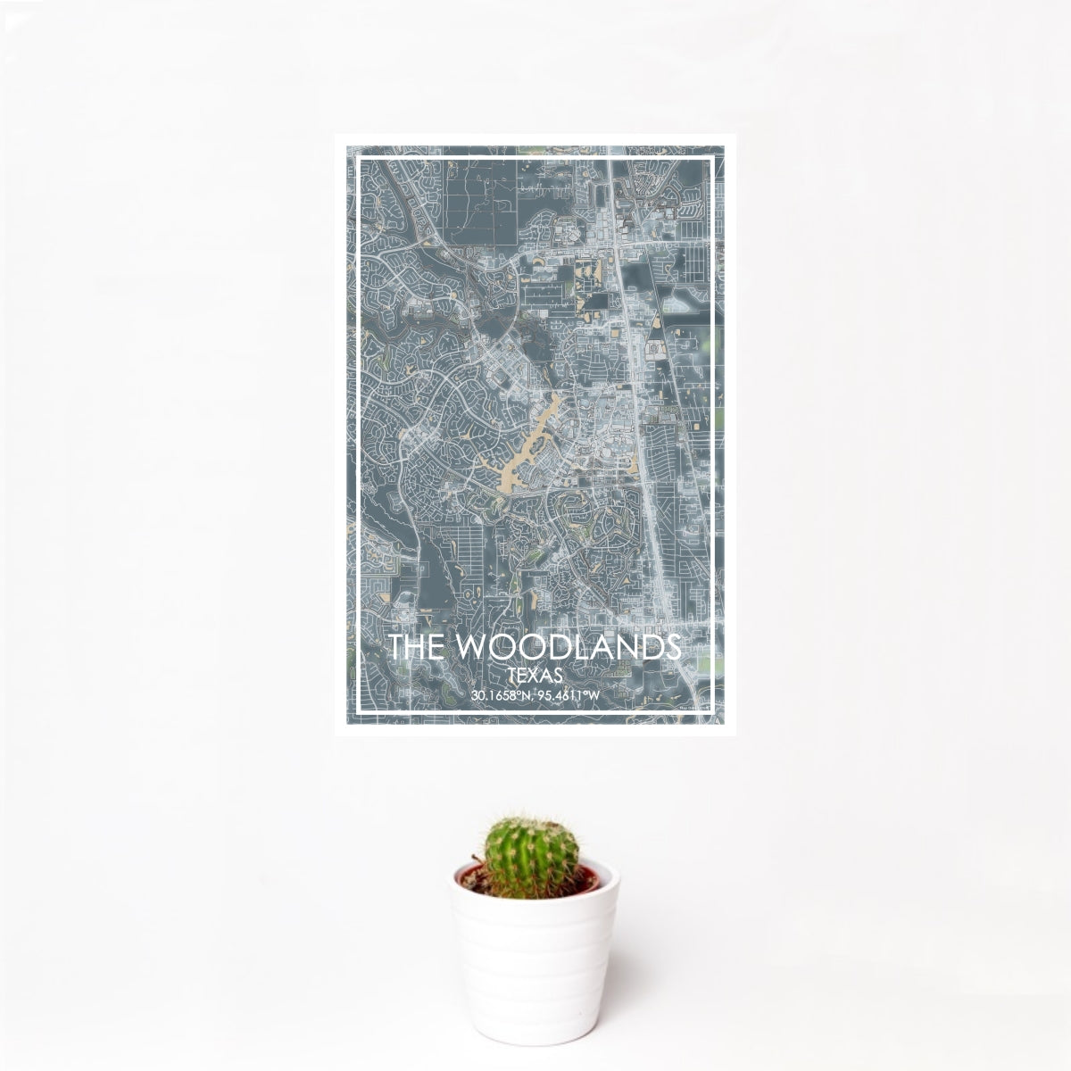 The Woodlands - Texas Map Print in Afternoon — JACE Maps