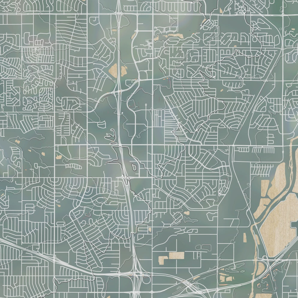 Thornton - Colorado Map Print in Afternoon — JACE Maps