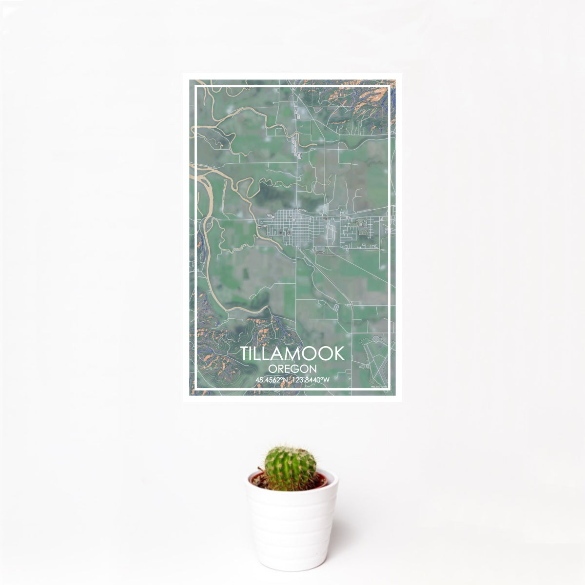 Tillamook - Oregon Map Print in Afternoon — JACE Maps