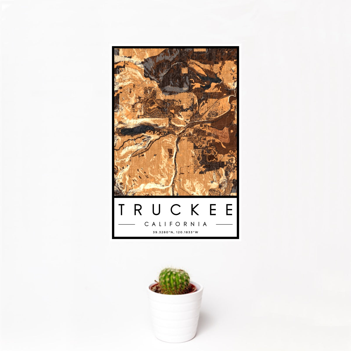 Truckee - California Map Print in Ember — JACE Maps