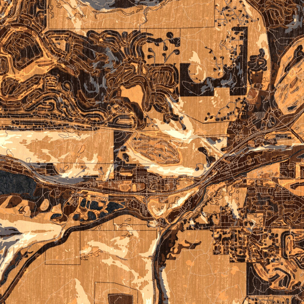 Truckee - California Map Print in Ember — JACE Maps