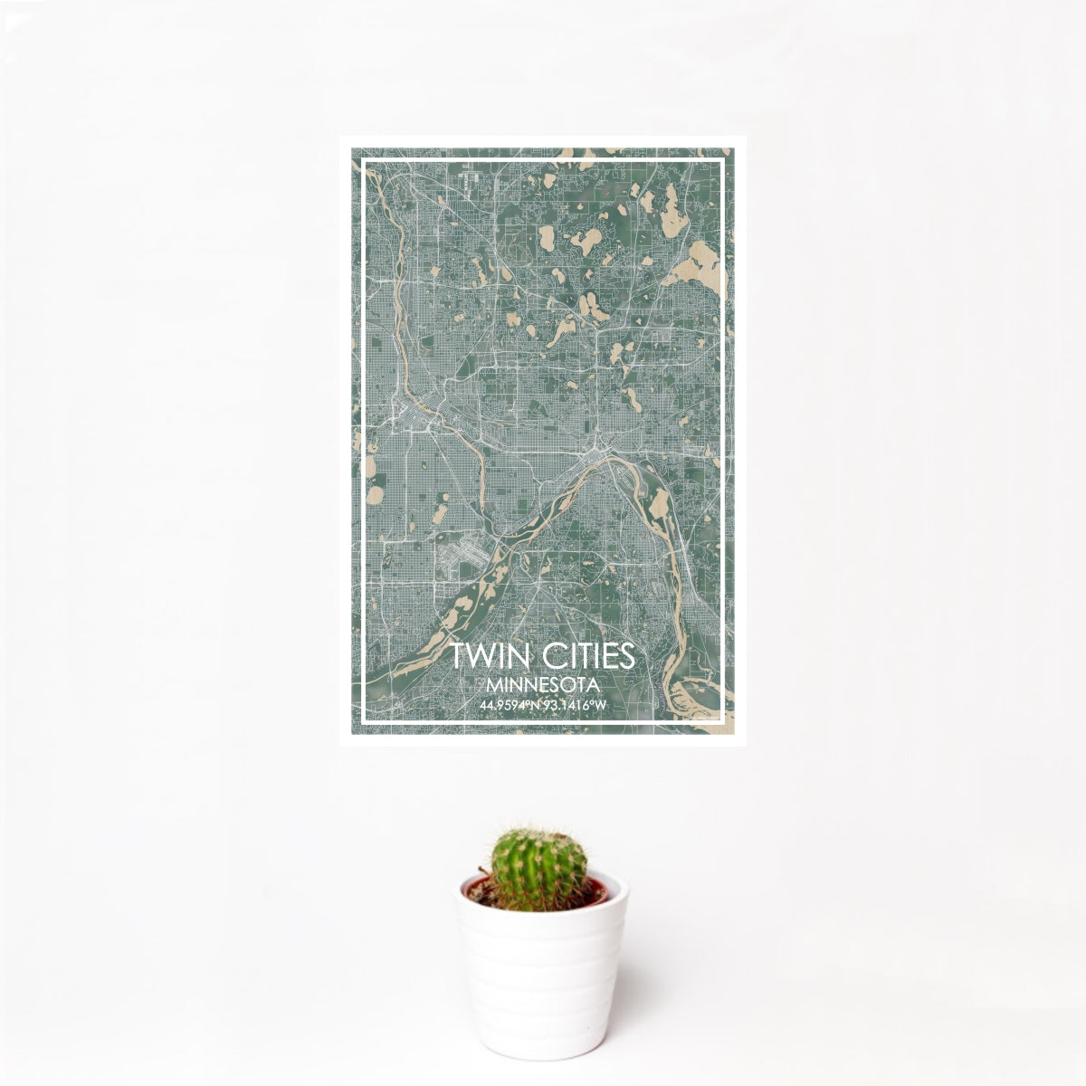 Twin Cities - Minnesota Map Print in Afternoon — JACE Maps