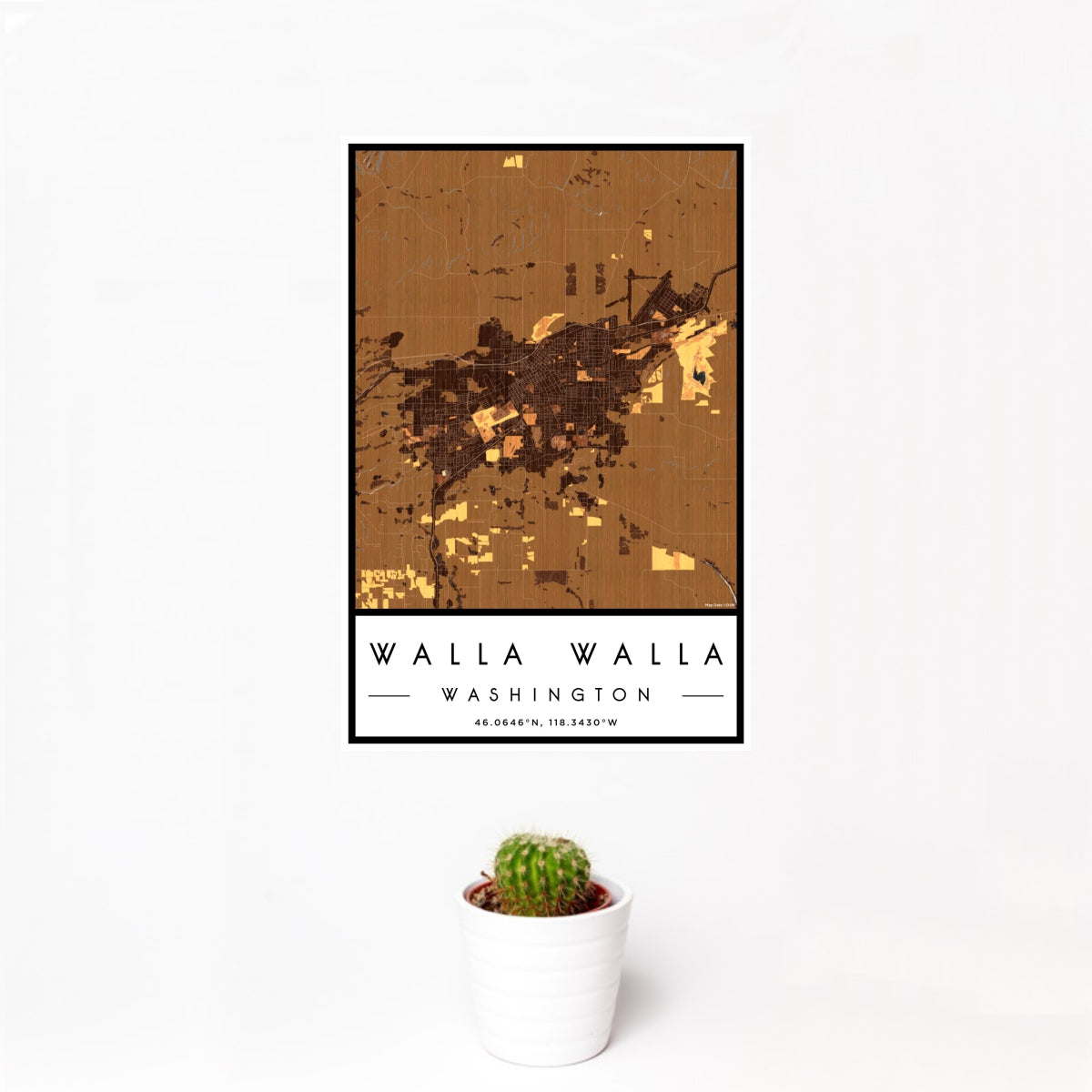 Walla Walla - Washington Map Print in Ember — JACE Maps