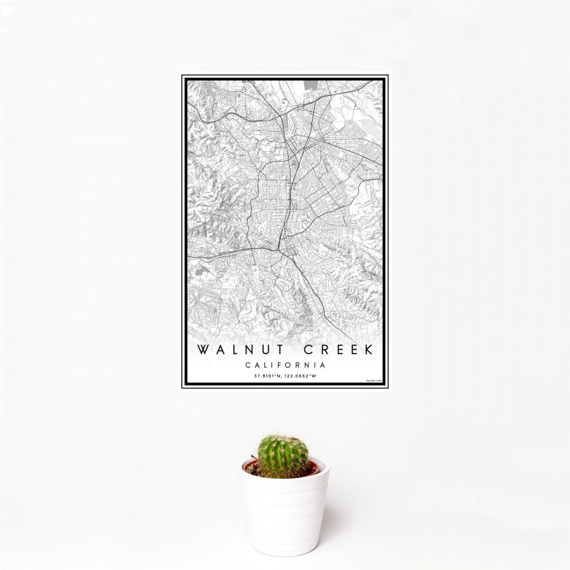 Walnut Creek - California Map Print in Classic — JACE Maps
