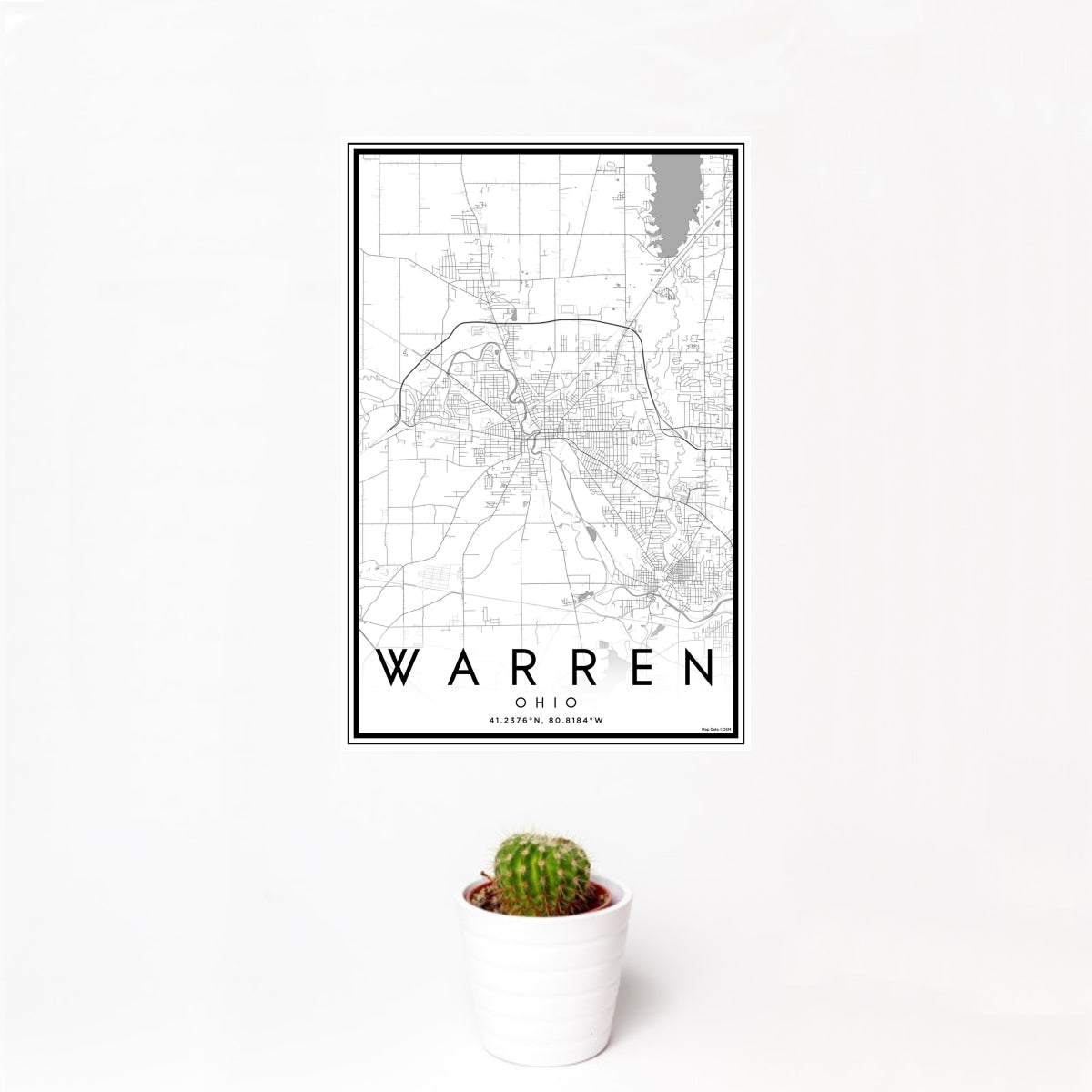 Warren - Ohio Map Print in Classic — JACE Maps