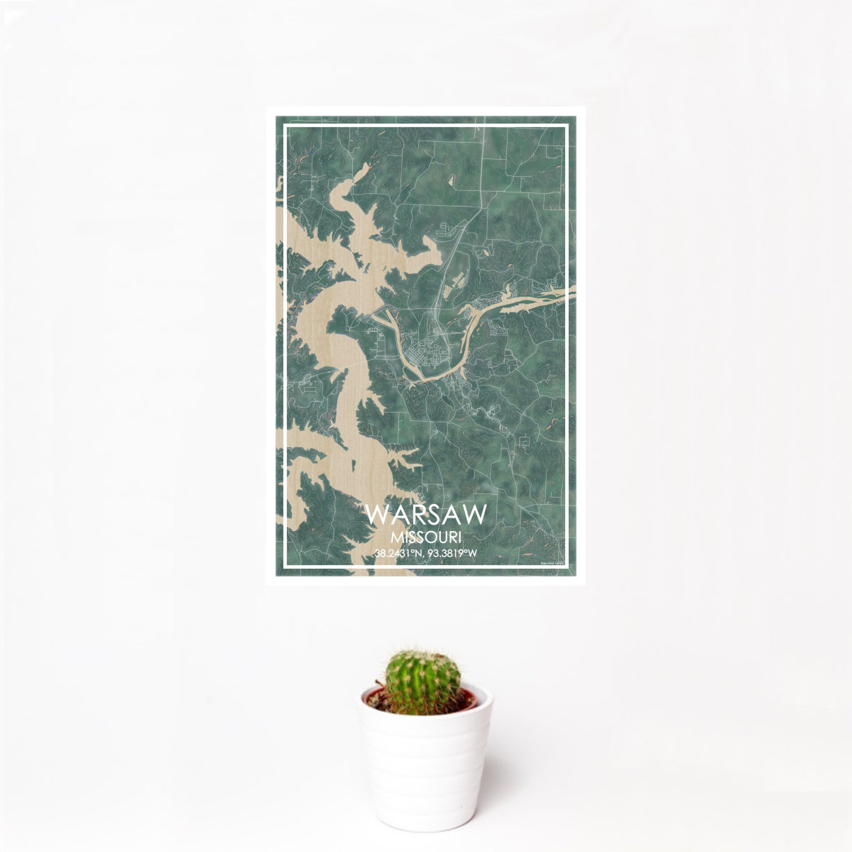 Warsaw - Missouri Map Print in Afternoon — JACE Maps
