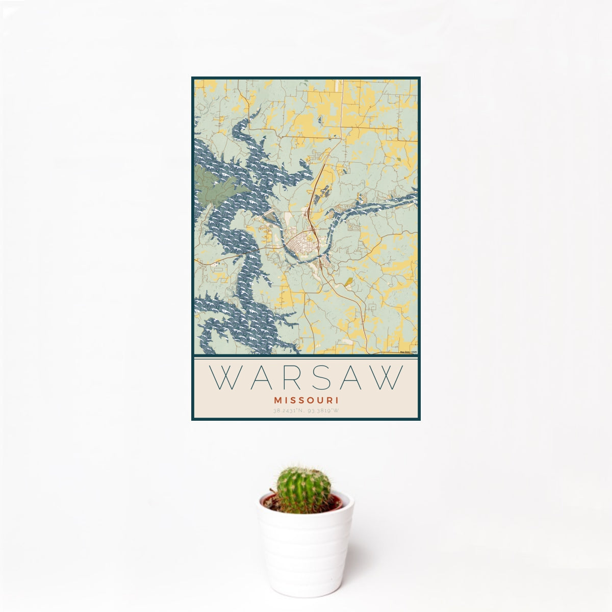 Warsaw - Missouri Map Print in Woodblock — JACE Maps