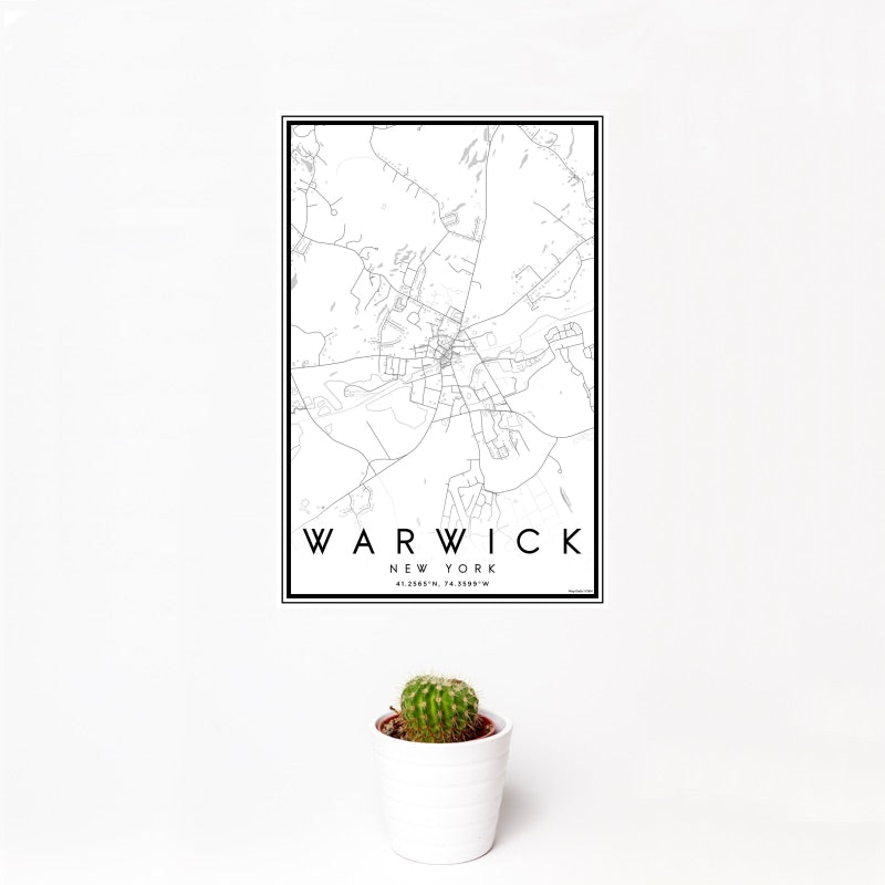 Warwick - New York Map Print in Classic — JACE Maps