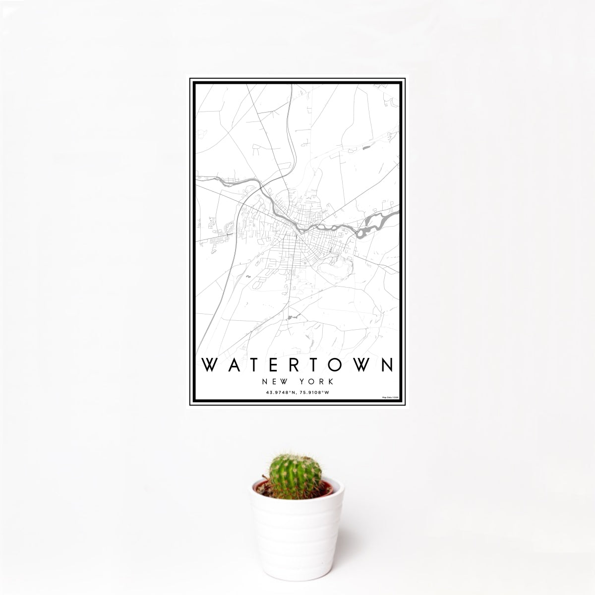 Watertown - New York Map Print in Classic — JACE Maps