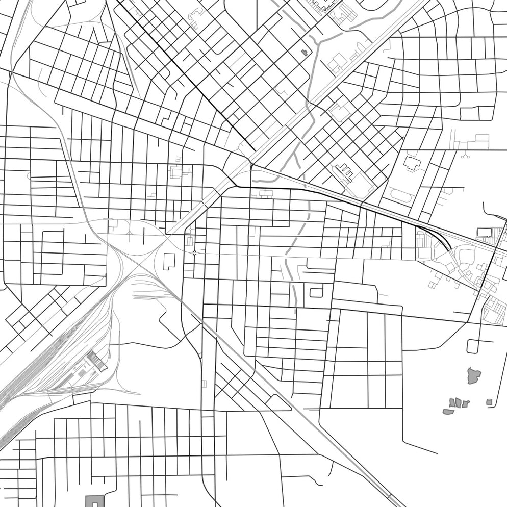 Waycross - Georgia Map Print in Classic — JACE Maps