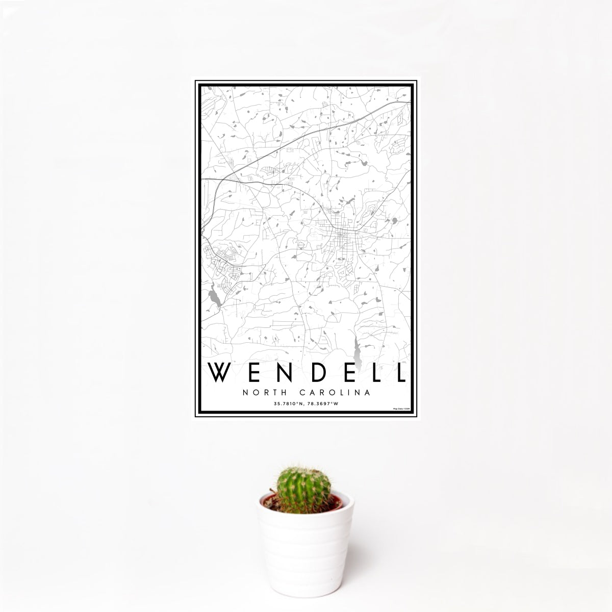 Wendell - North Carolina Map Print in Classic — JACE Maps