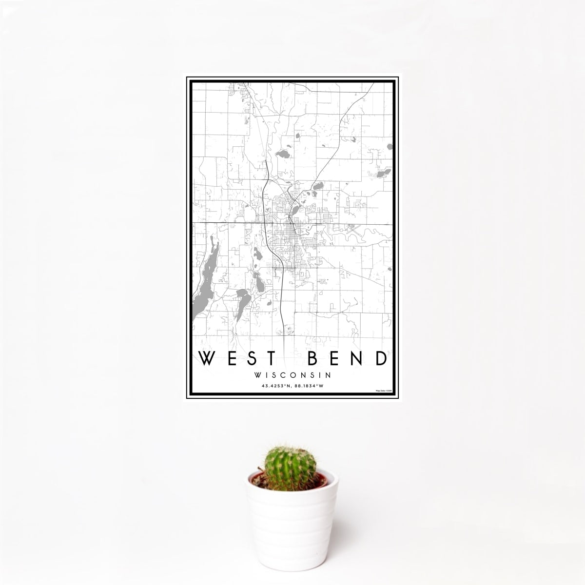 West Bend - Wisconsin Map Print in Classic — JACE Maps
