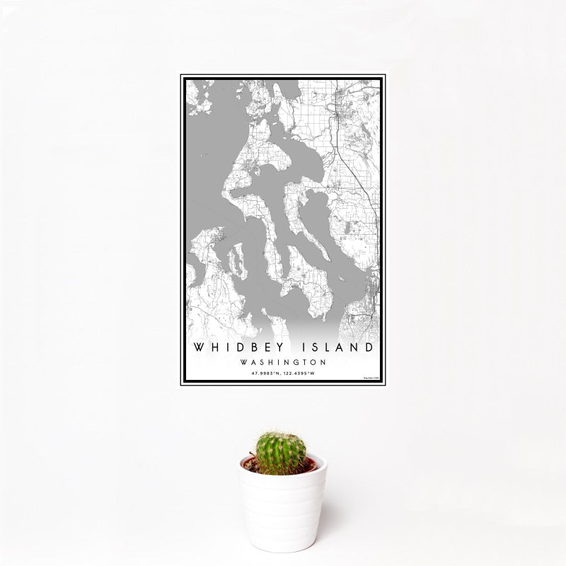 Whidbey Island - Washington Map Print in Classic — JACE Maps