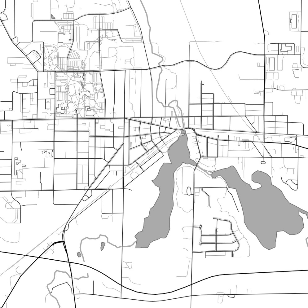 Whitewater - Wisconsin Map Print in Classic — JACE Maps