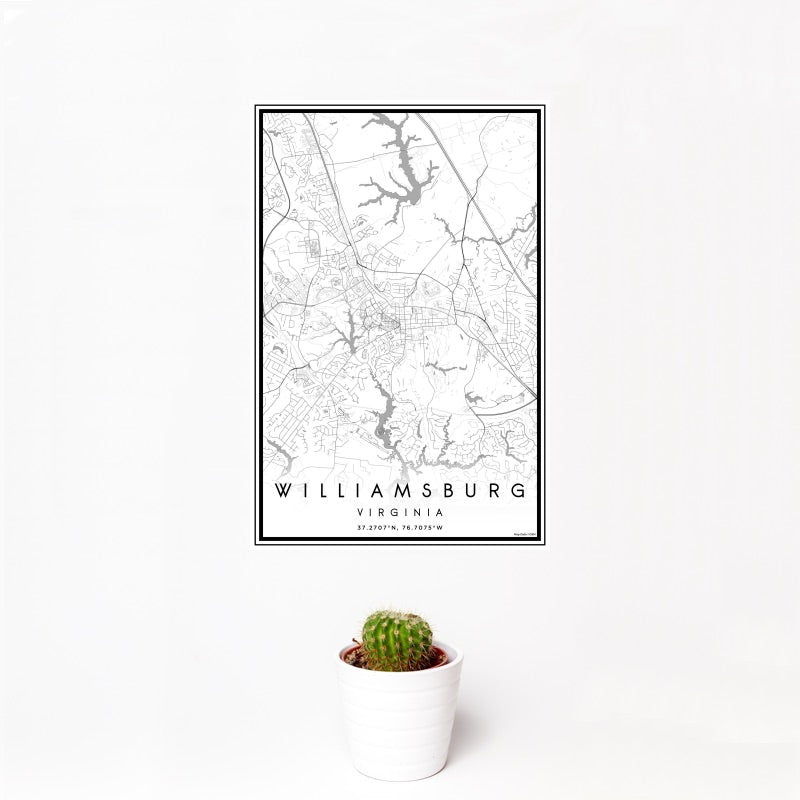 Williamsburg - Virginia Map Print in Classic — JACE Maps
