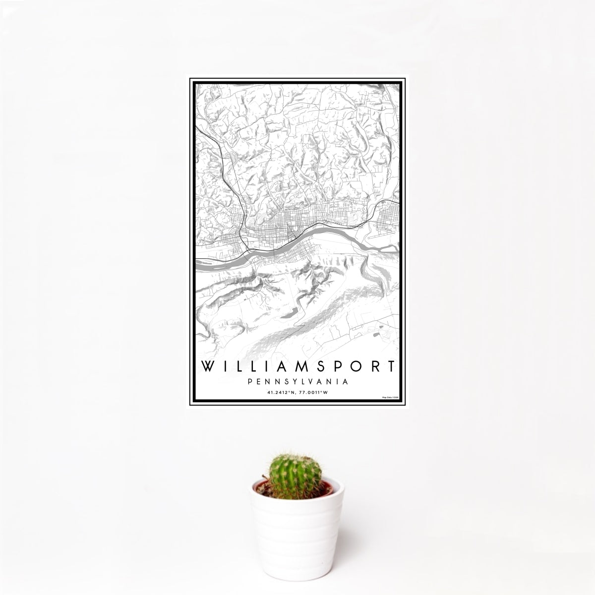 Williamsport - Pennsylvania Map Print in Classic — JACE Maps
