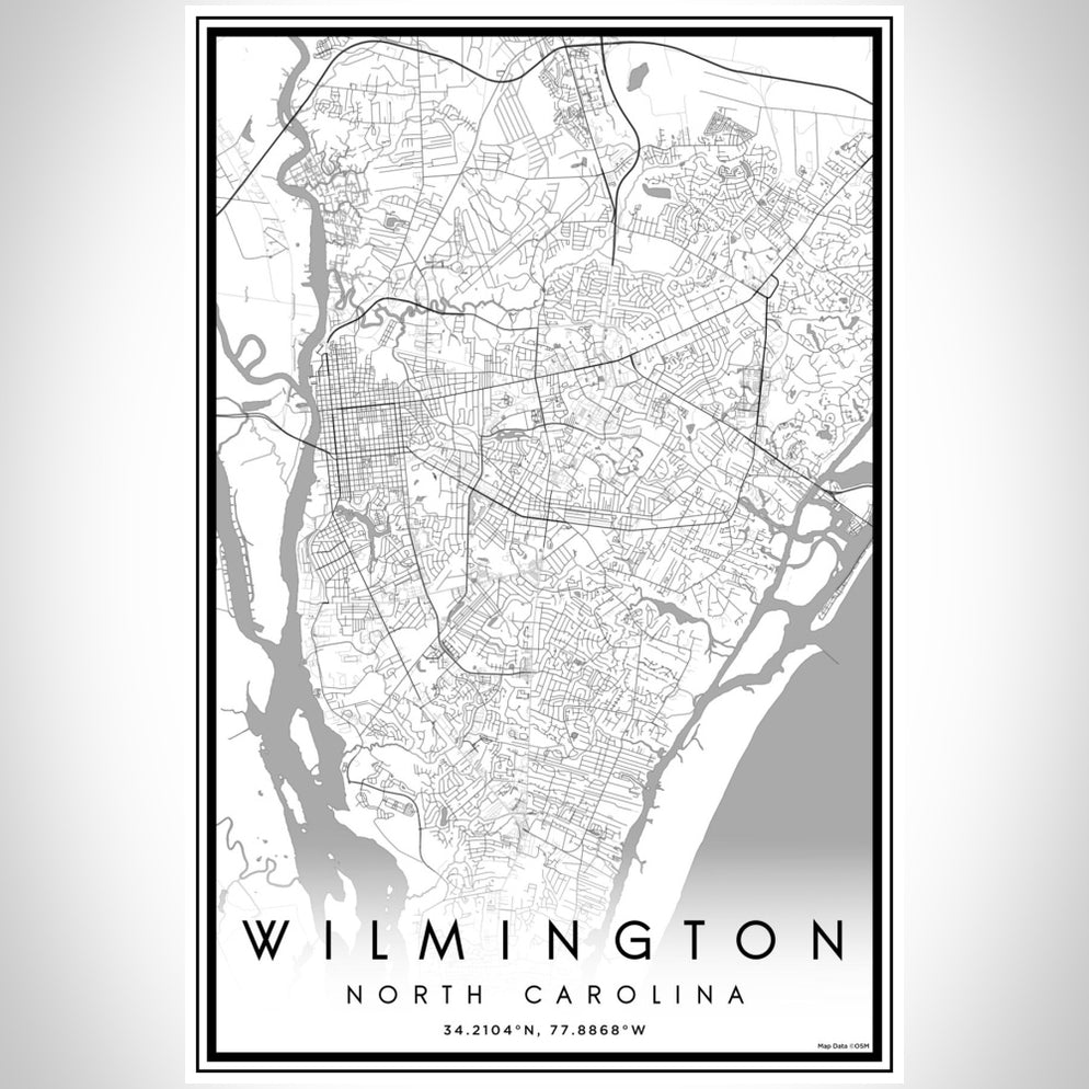 Wilmington - North Carolina Map Print in Classic — JACE Maps
