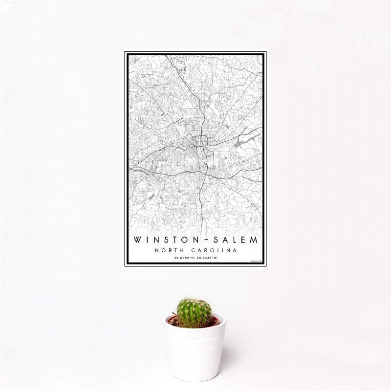Winston-Salem - North Carolina Map Print in Classic — JACE Maps