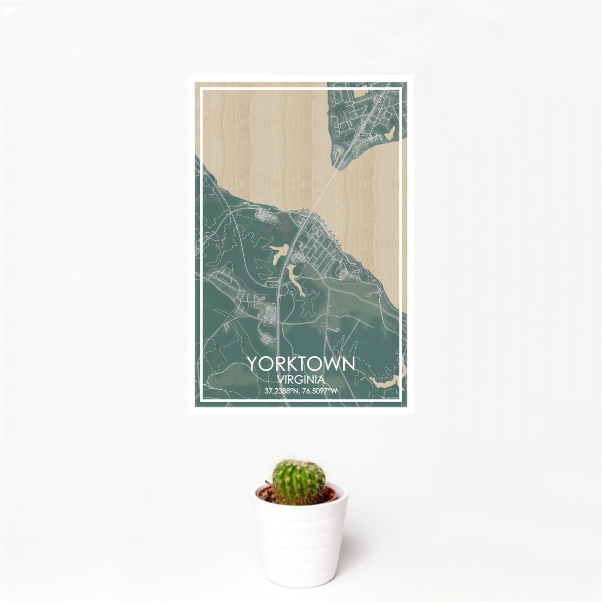 Yorktown - Virginia Map Print in Afternoon — JACE Maps